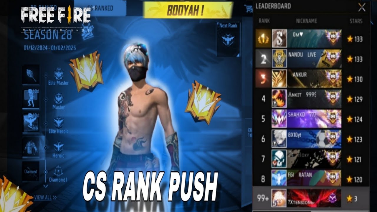 CS RANK PUSH LIVE HEROIC TO GRANDMASTER WITH FRIEND UNIQUELY GAMING FF ...