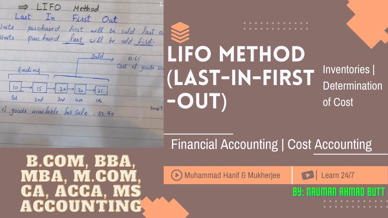 LIFO (Last-In-First-Out) Method | Inventory Cost Determination | BBA, B ...