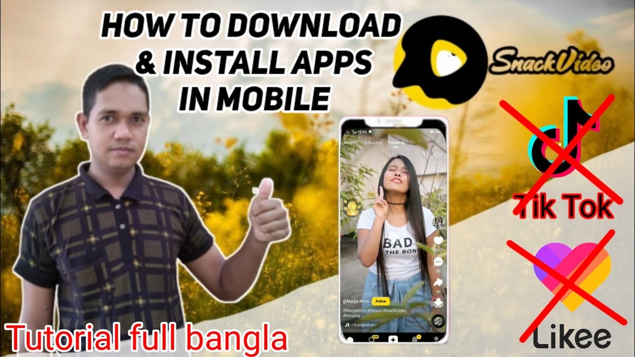 HOW TO DOWNLOAD & install Apps snack video in mobile tutorial full ...