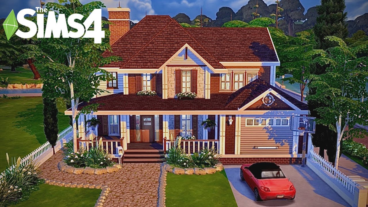 Large 8 Sim Suburban Family Home | The Sims 4 - Speed Build (No CC ...