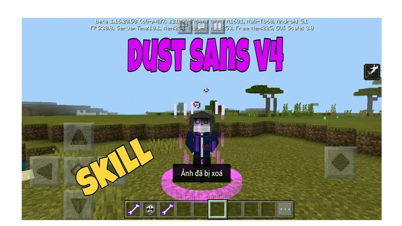 Morph dust sans v4 in minecraft by vương nhật 1708 - YouTube