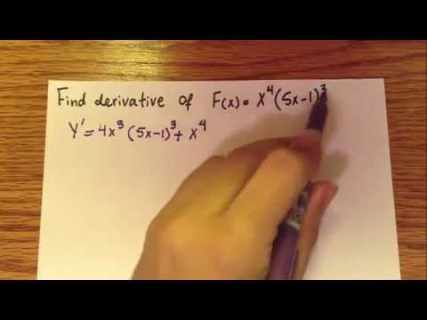 Math Question: Finding the derivative using the product rule, chain ...