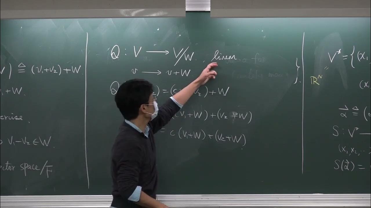 20220218 Linear Algebra II Lecture 2 Quotient Spaces - YouTube