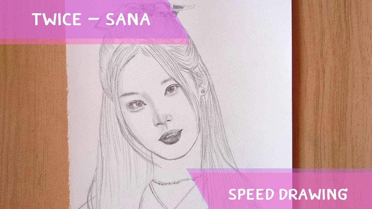 Twice - Sana Drawing | (사나) Speed Drawing | Sketch | 트와이스 - YouTube