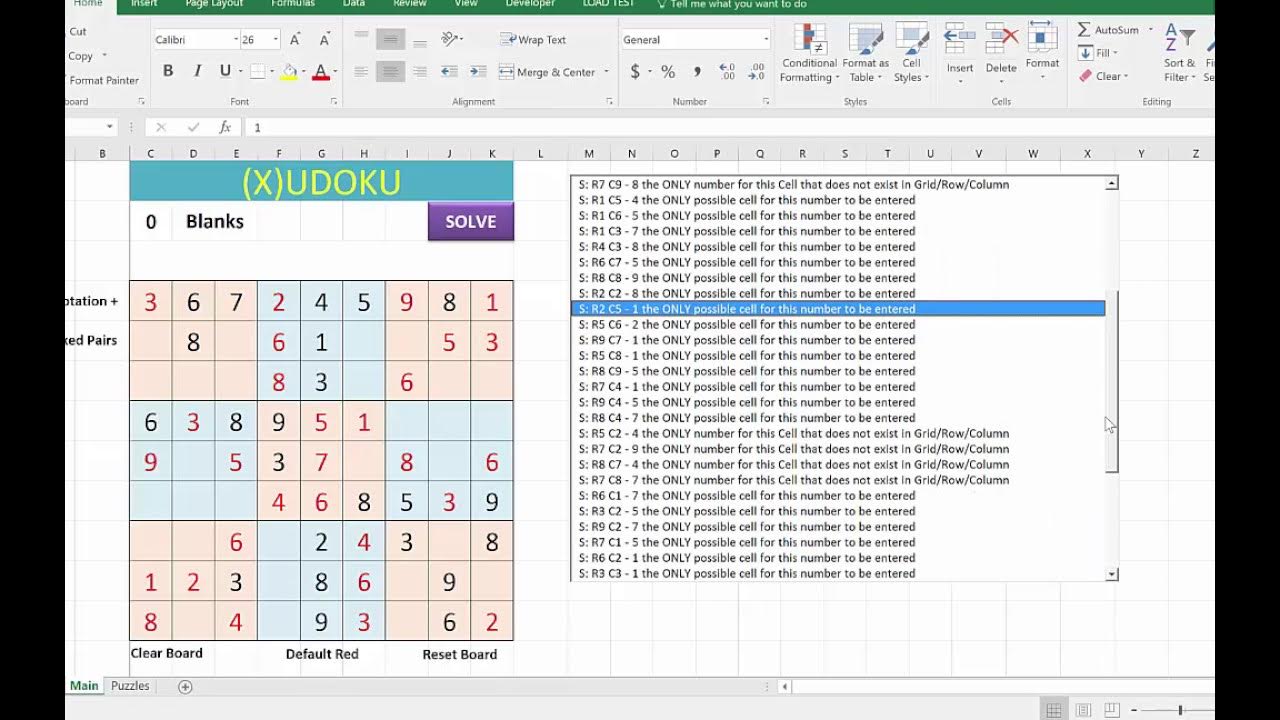 [VBA Tool] - Excel Macro Sudoku Solver - YouTube
