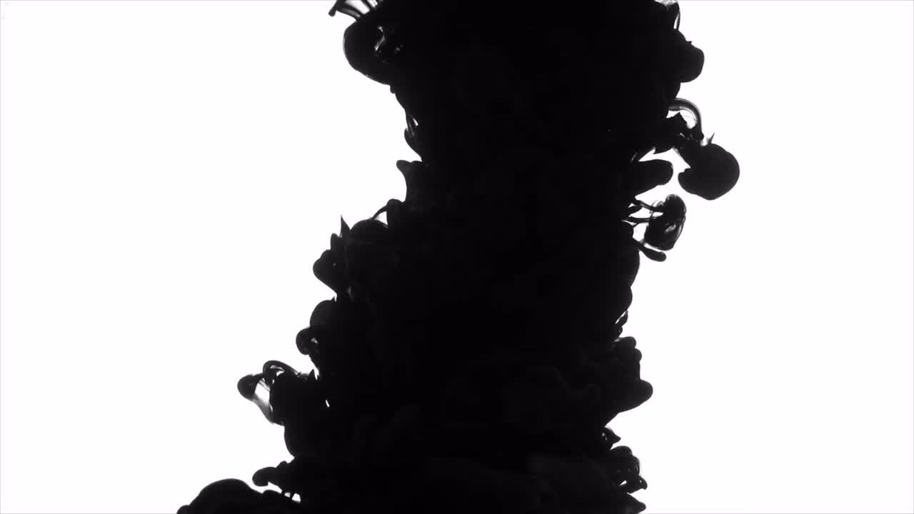 Black Ink Drops In Water. Stock Video - YouTube