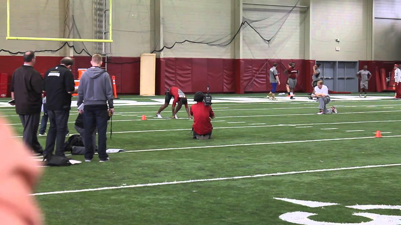Nick Perry Runs the 40-Yard Dash at Alabama's Pro Day - YouTube