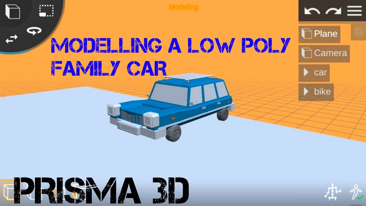 Prisma 3D : Modelling a low-poly cartoon vehicle - YouTube