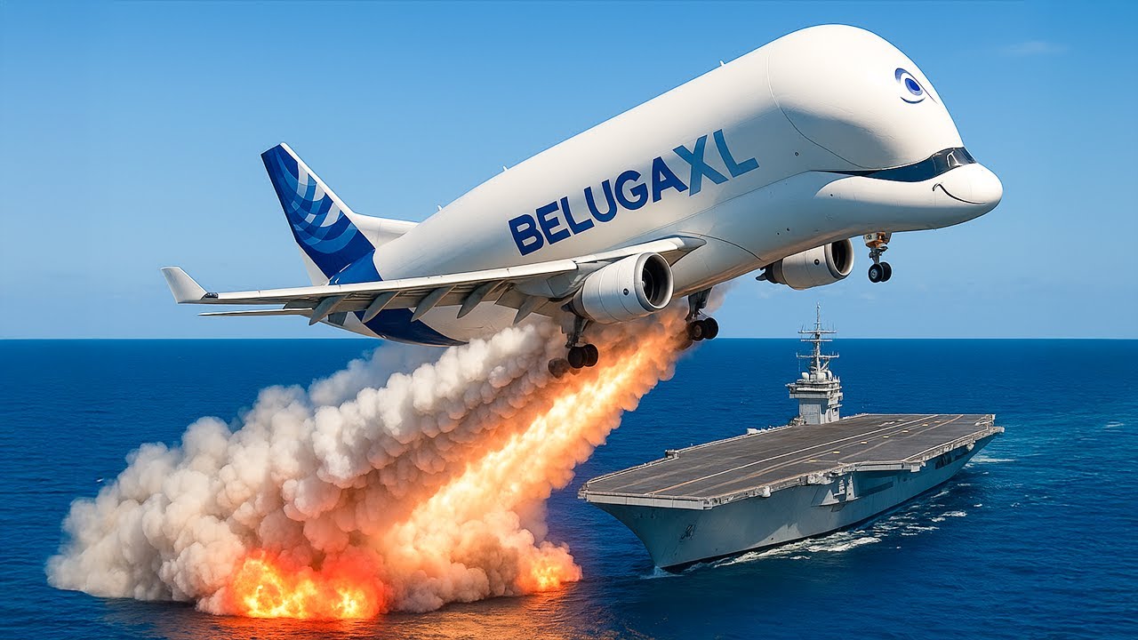 When a Extremely Rare BELUGA XL Air Bus Makes an INSANE TAKE OFF from ...
