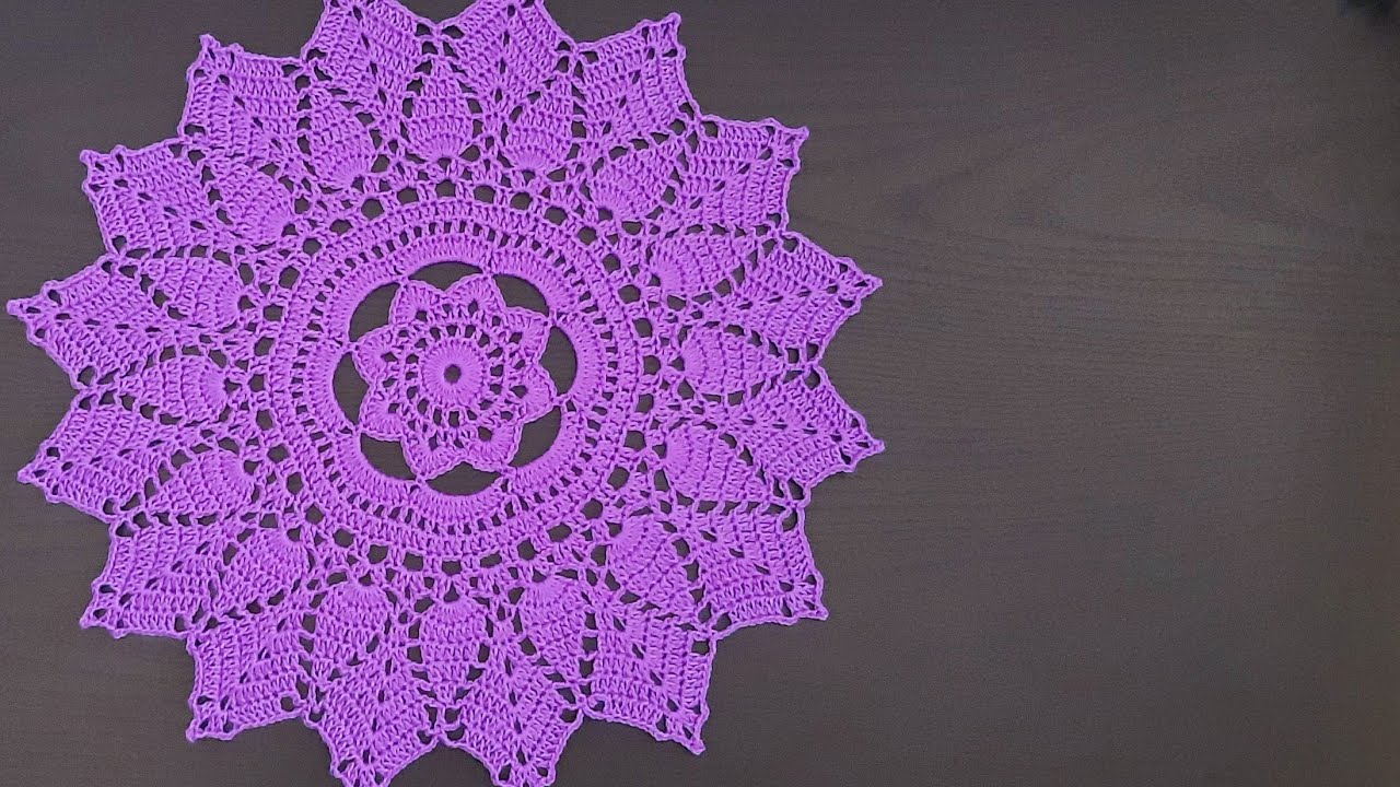Tutorial doily rajut || motif23 ||Crochet doily tutorial - YouTube