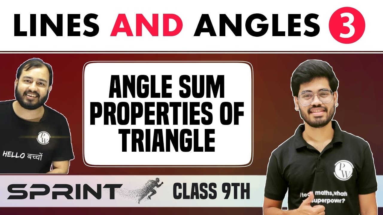 Lines And Angles 03 | Angle Sum Property Of Triangles | Questions ...