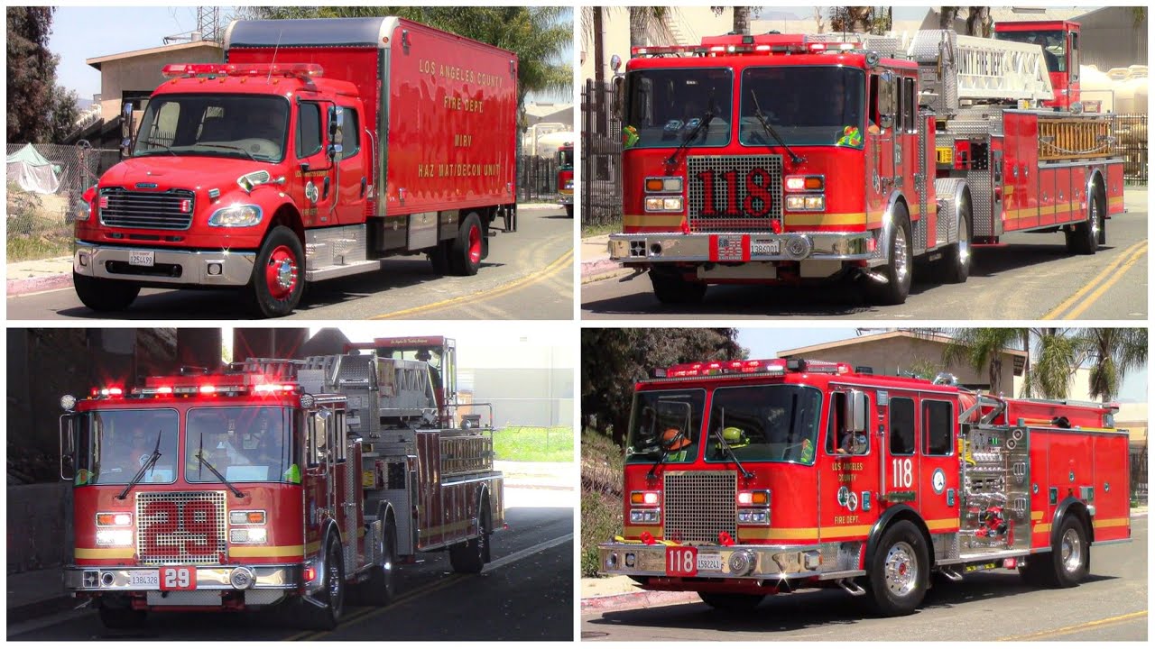 LACoFD RAC118 Task Force & Quint 29 Responding - YouTube