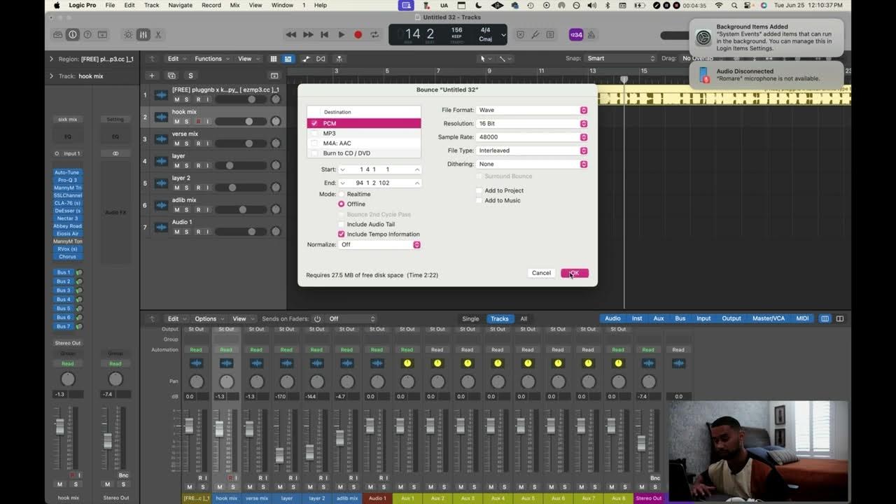 How to Bounce Files Logic Pro X! - YouTube