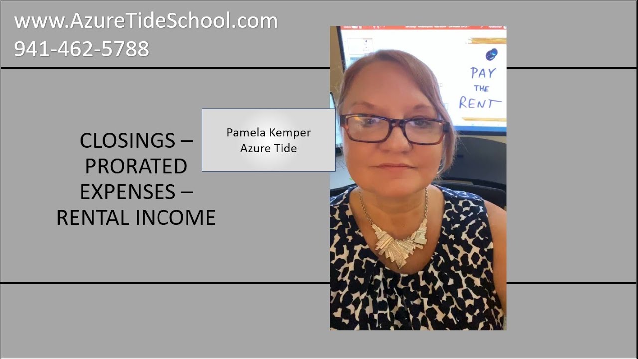 Closings: Prorated Expenses - Rental Income - YouTube