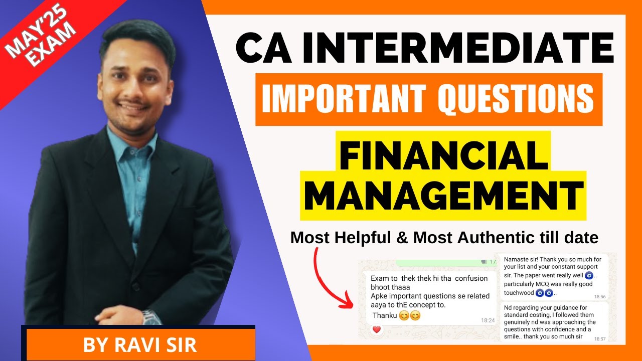 Financial Management Important Questions For MAY 2025 EXAMS CA financial-management-important-questions-for-may-2025-exams-ca