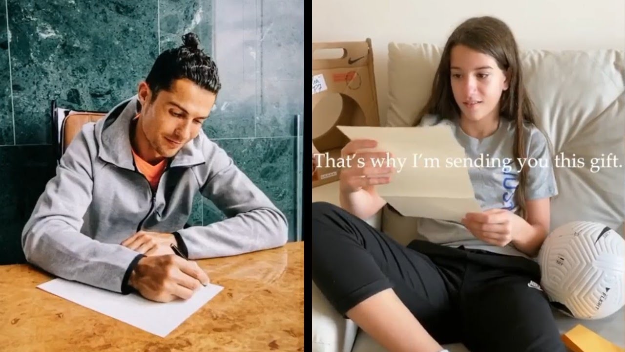 Cristiano Ronaldo writes a letter to a fan and sends her a special gift ...