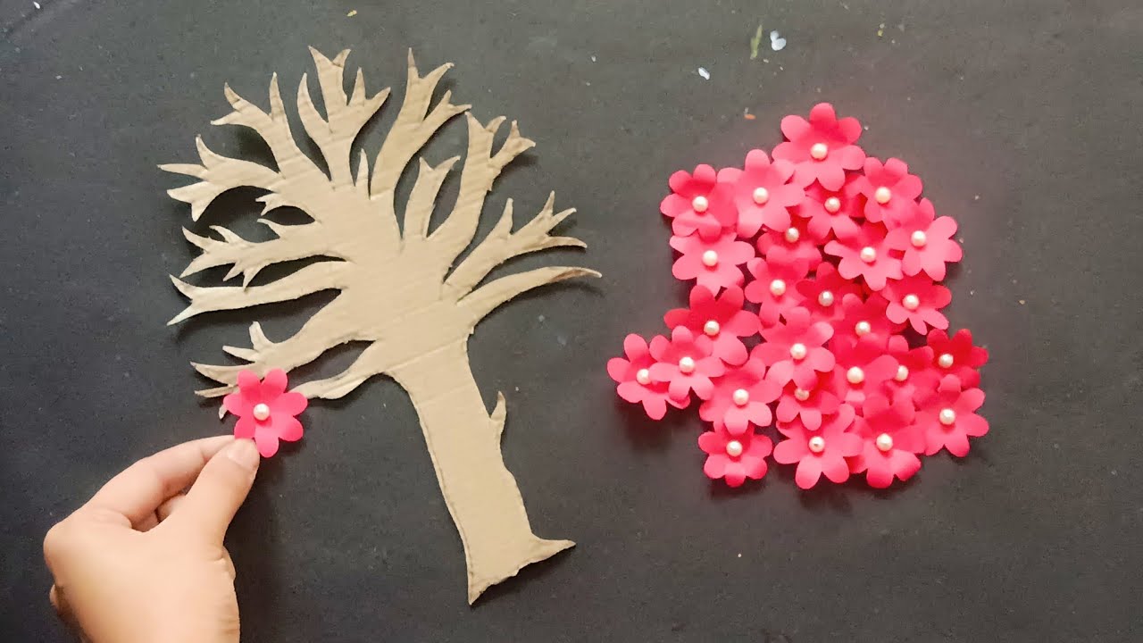 DIY Beautiful Wall Hanging Craft Ideas/ Tree Wall Decor Craft / Paper ...