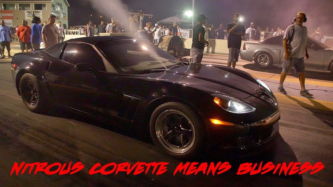 THIS NITROUS CORVETTE SOUNDS THE PART AND LOOKS THE PART! HE MEANS ...