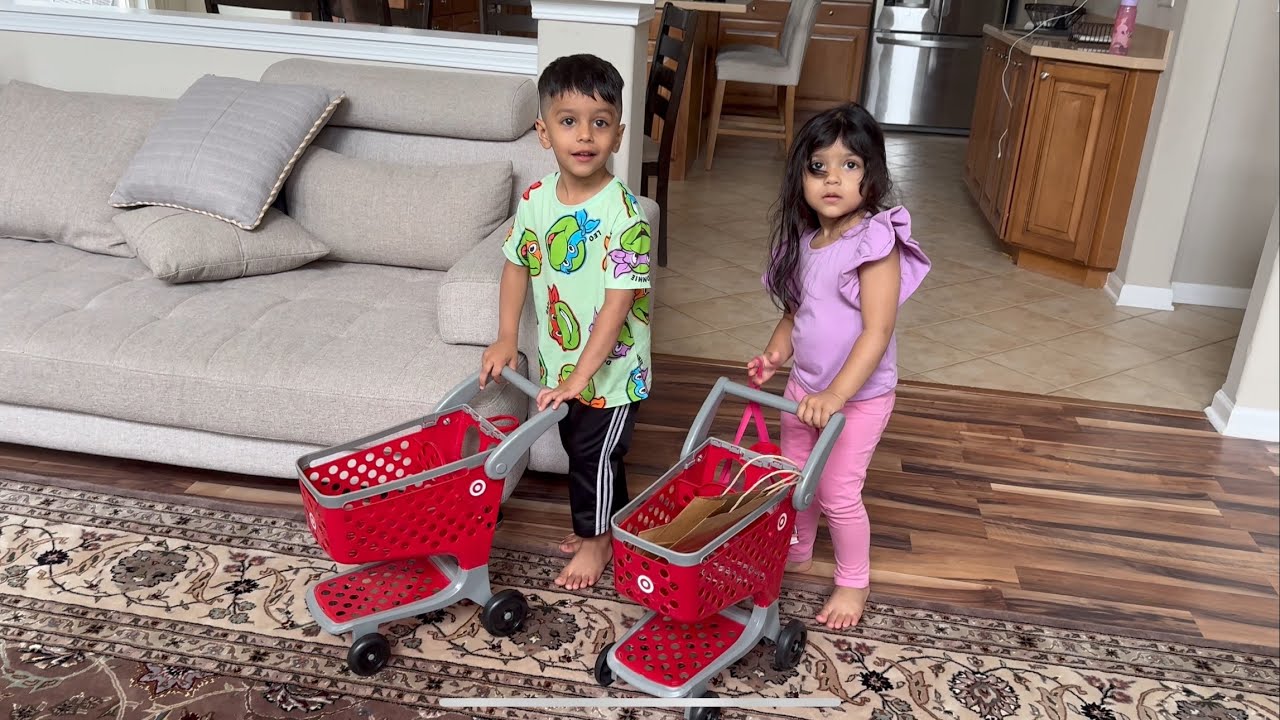 Kids play Target Shopping at Home - YouTube