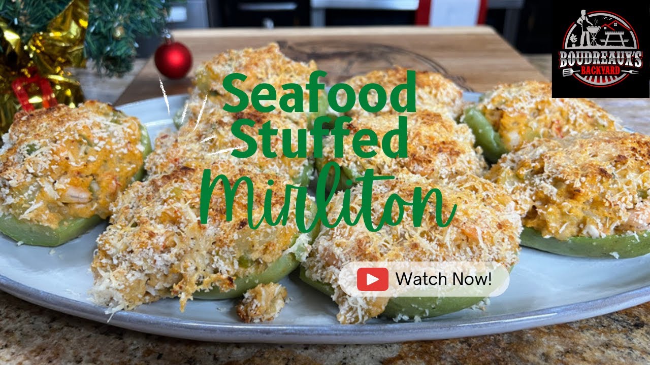 Seafood Stuffed Mirliton - YouTube
