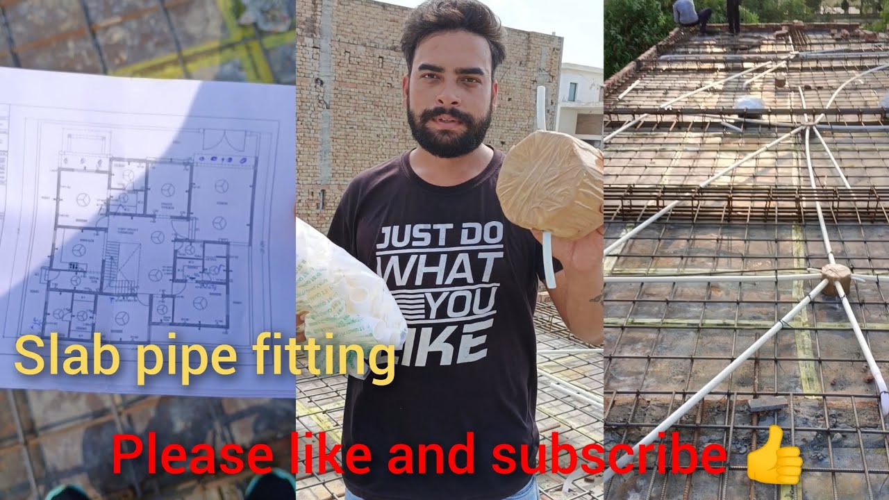 Electric pipe || fitting in slab | स्लैब में electric || पाईप डालने का ...