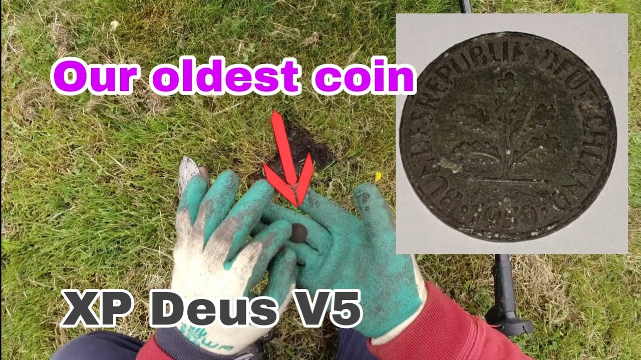 1hour challenge#7 metal detecting, our oldest coin. XP Deus V5 - YouTube