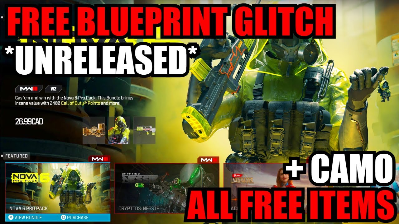 *NEW* UNRELEASED FREE BLUEPRINT GLITCH MW3 + ALL FREE ITEMS GLITCH MW3 ...