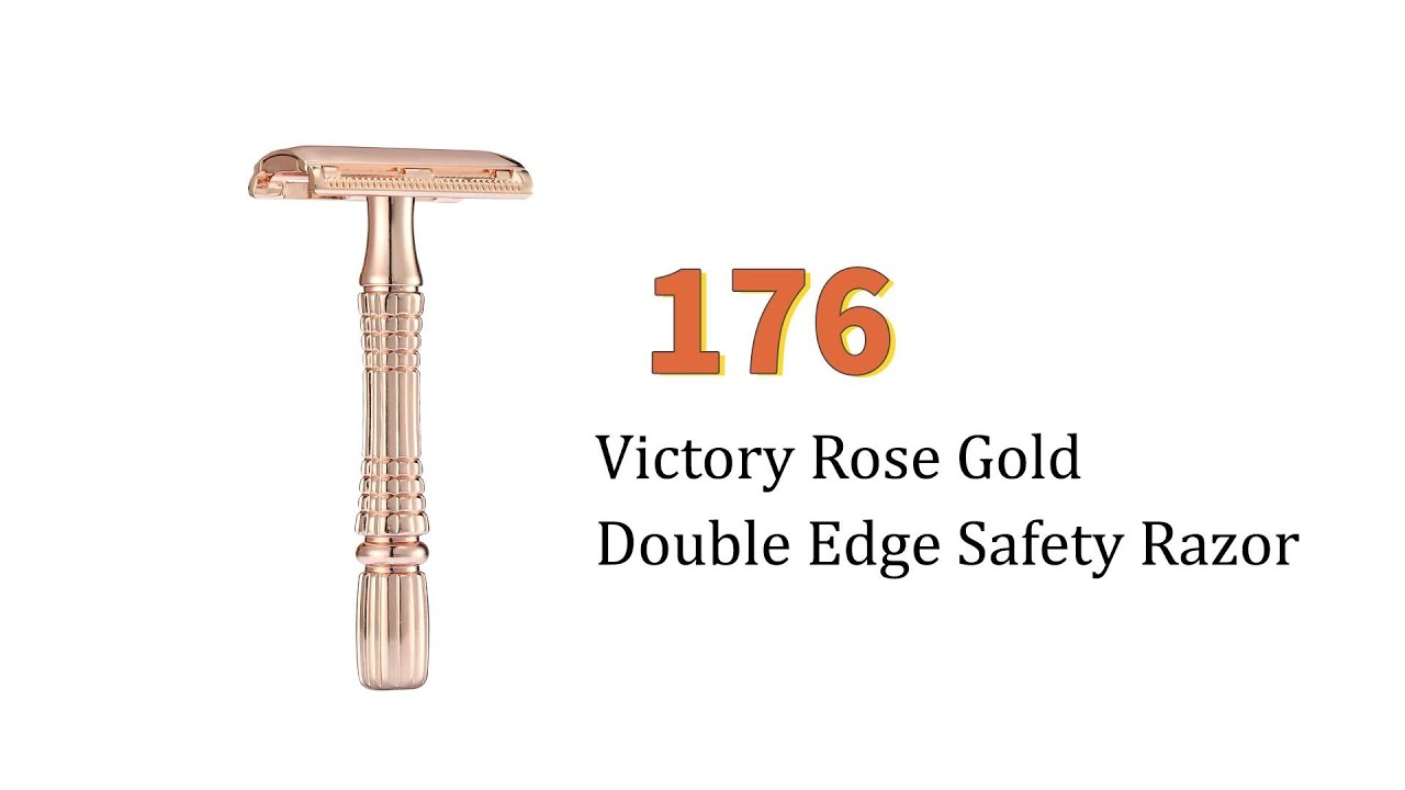 176 Victory Rose Gold Double Edge Safety Razor - YouTube