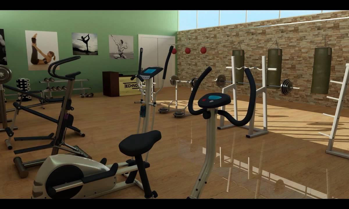 Gym 3d render by Digicom - YouTube