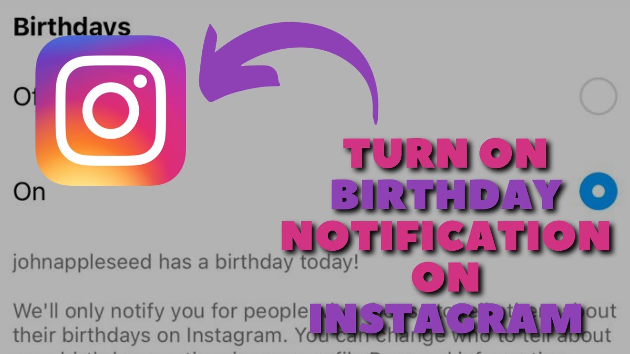 Instagram birthday notification on kaise kare | How To Turn On Birthday ...