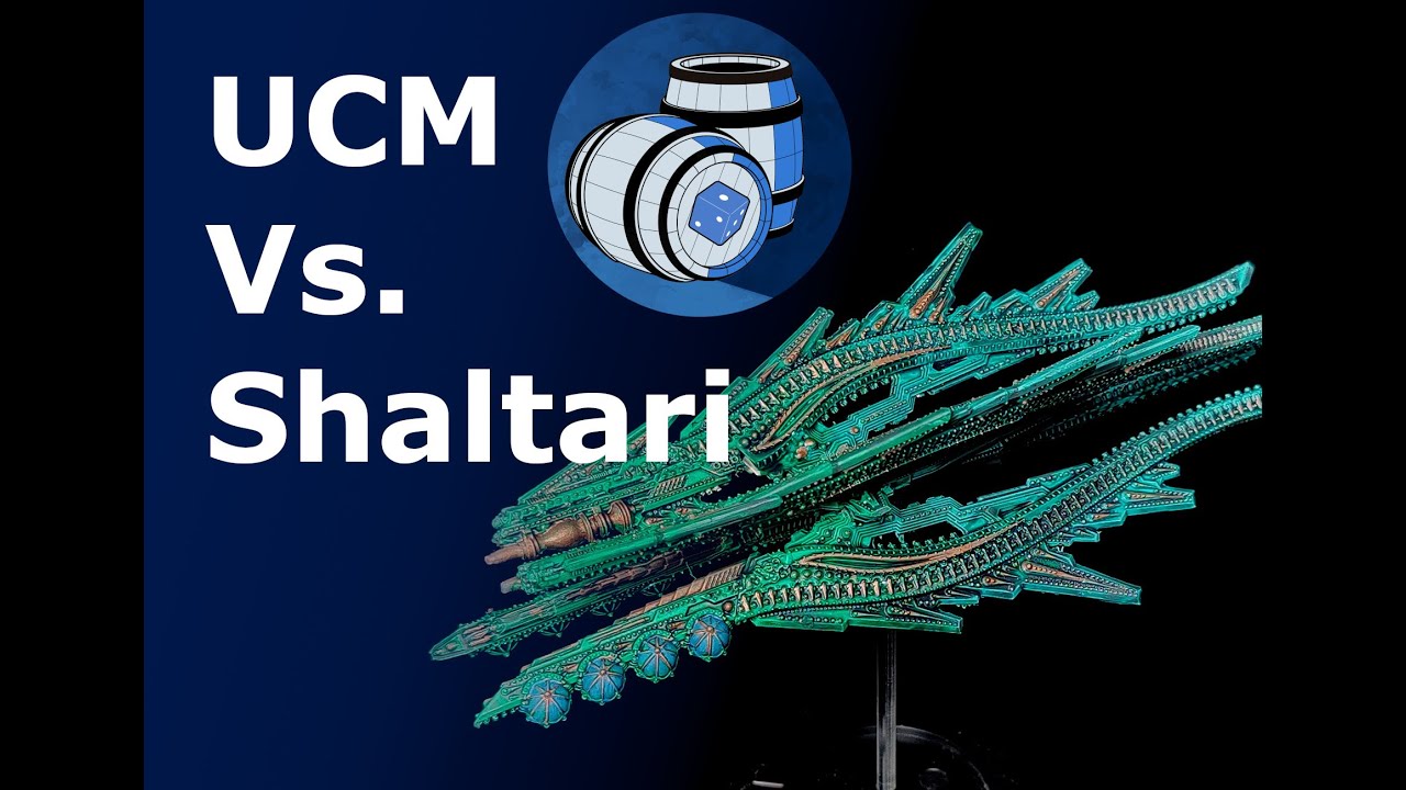 UCM Vs. Shaltari Dropfleet Commander Battle report - YouTube