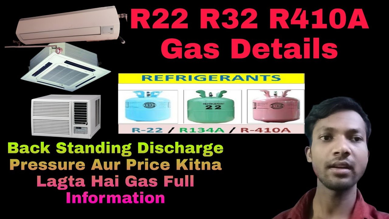 R22 R410A R32 Gas Detail | refrigerant used in ac back standing ...