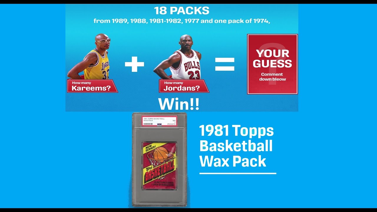 Win a graded 1981 Topps Basketball Wax Pack! How many Jordans and ...