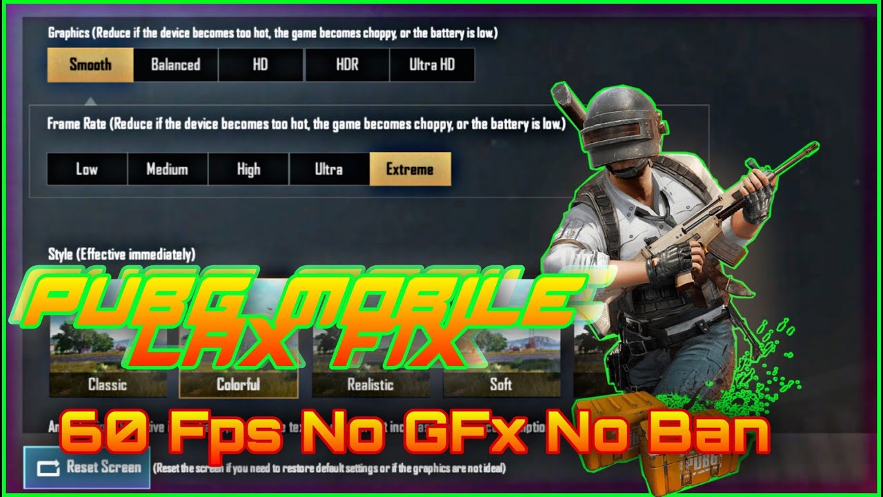 Lag Fix Pubg MOBILE No GFx No Ban config file - YouTube