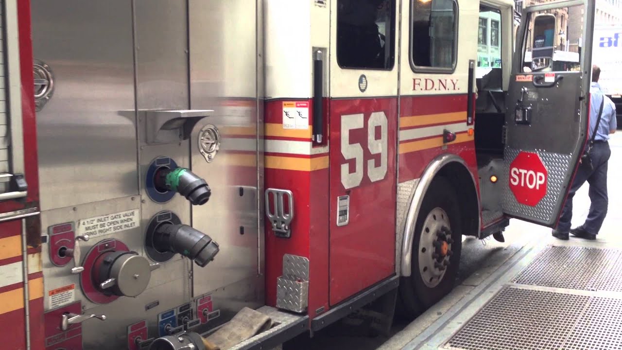 FDNY ENGINE 59, ACTING FDNY ENGINE 26, ON 7TH AVENUE IN MIDTOWN ...