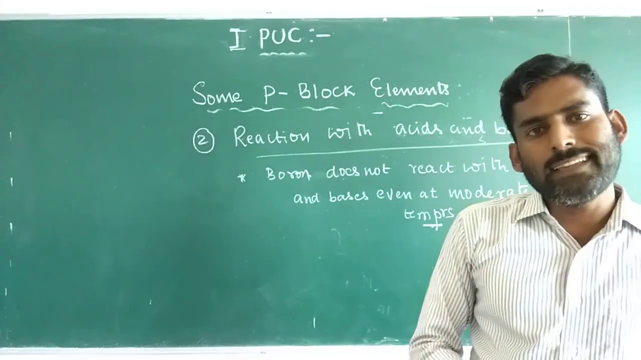 I PUC- Some P Block elements: Lecture-4 - YouTube