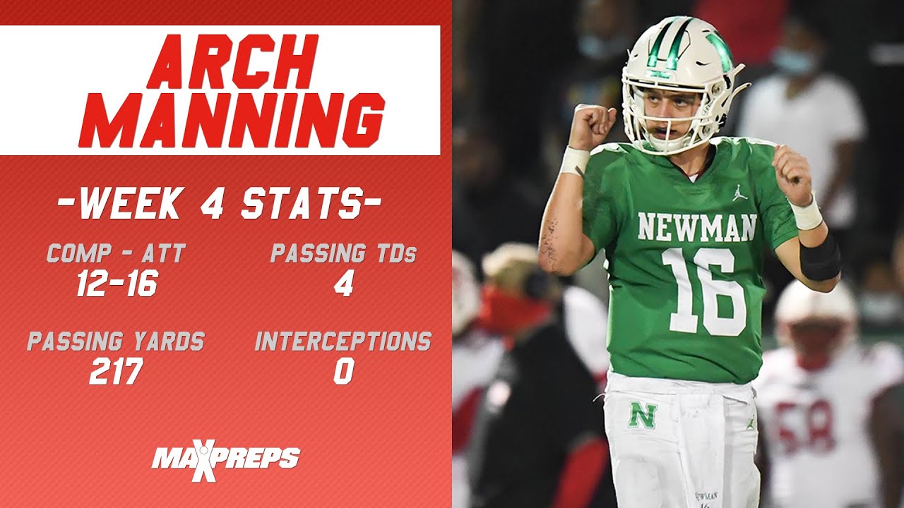 Week 4 Highlights | Arch Manning throws four touchdowns as Newman ...