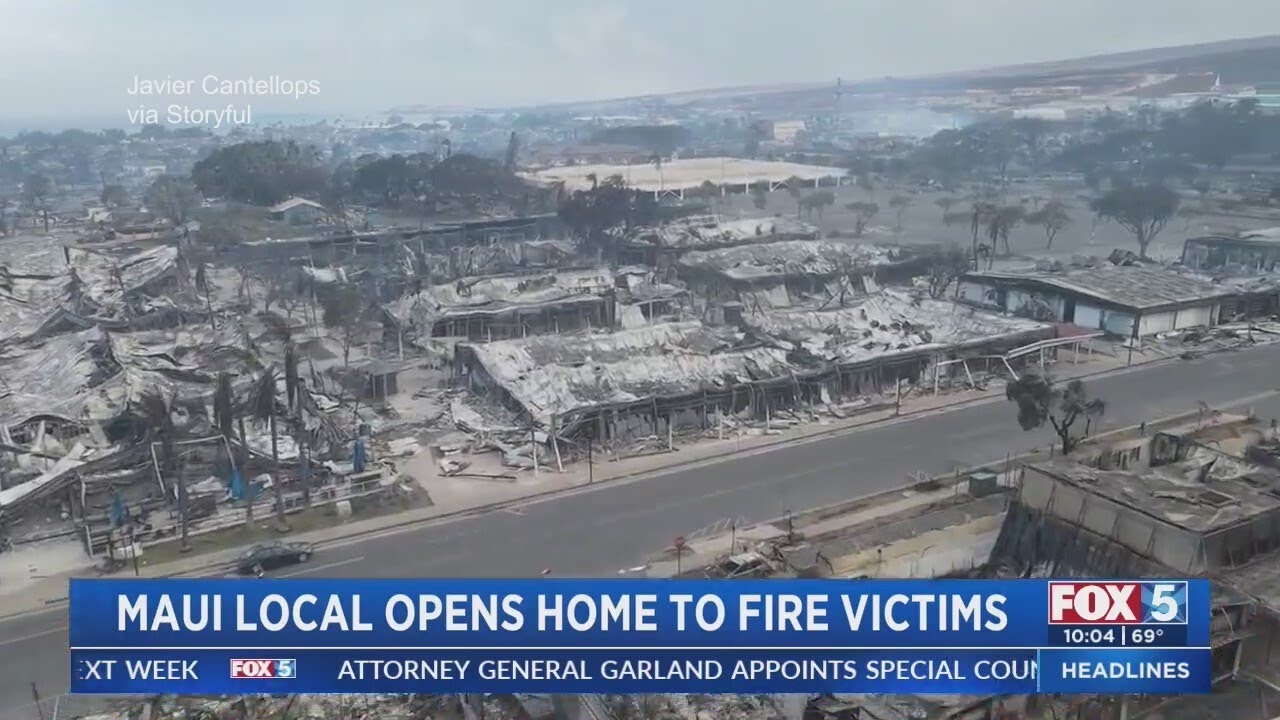 Maui Local Opens Home to Fire Victims - YouTube