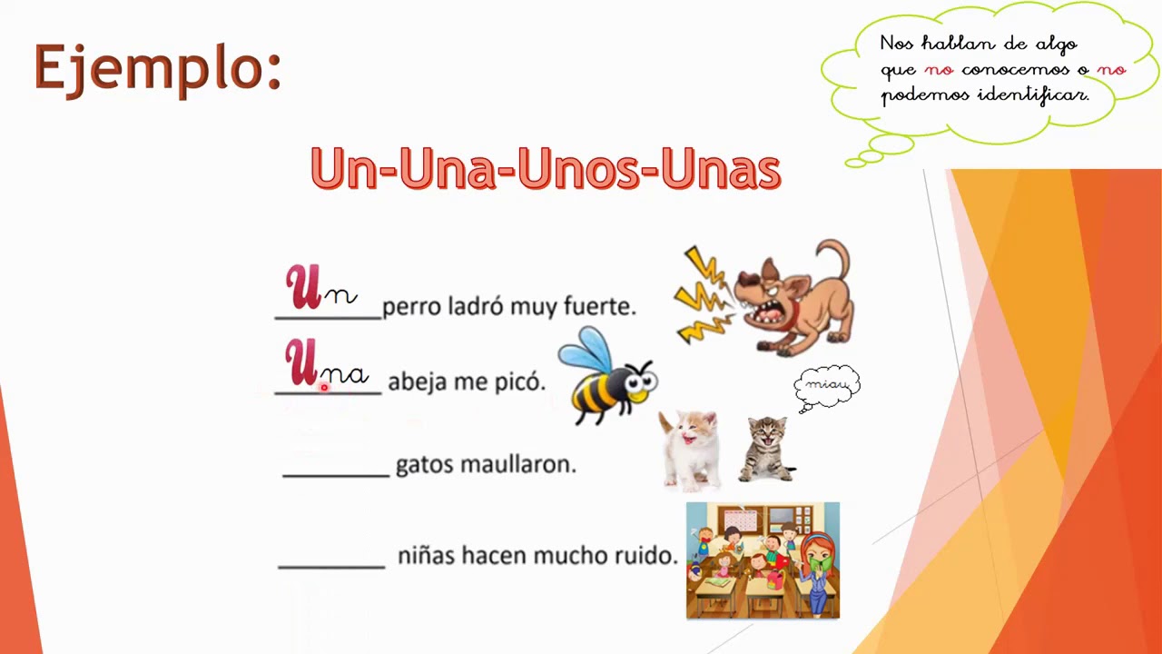 Artículos Indefinidos primeros básicos - YouTube