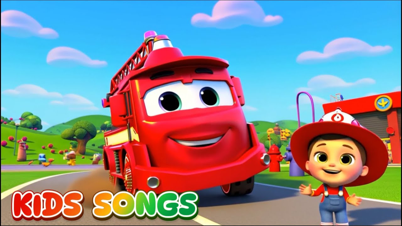 Fire Truck Song for Kids | Wheels on the Fire Truck | Nursery Rhymes ...