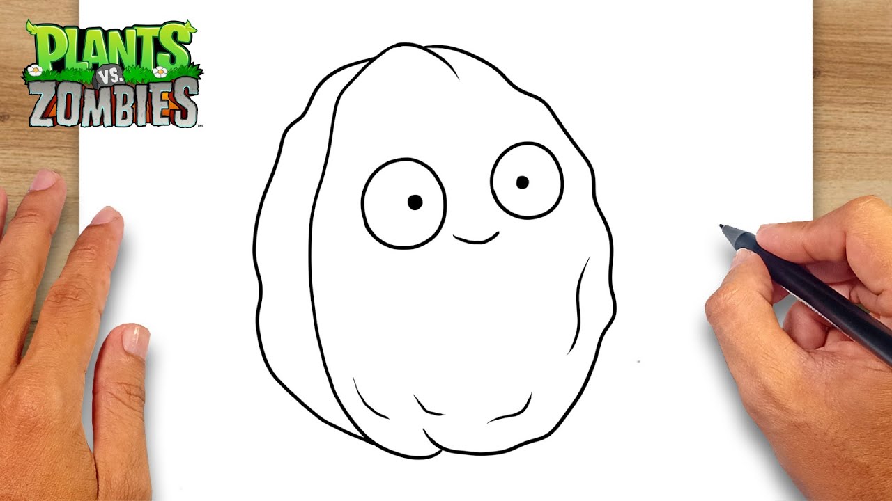 How to draw Wall nut Plants vs Zombies - YouTube