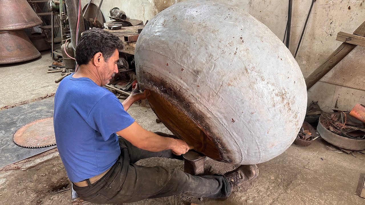 Restoration of antique copper candy pot:coppersmithing 😍🇮🇷⚒️ - YouTube