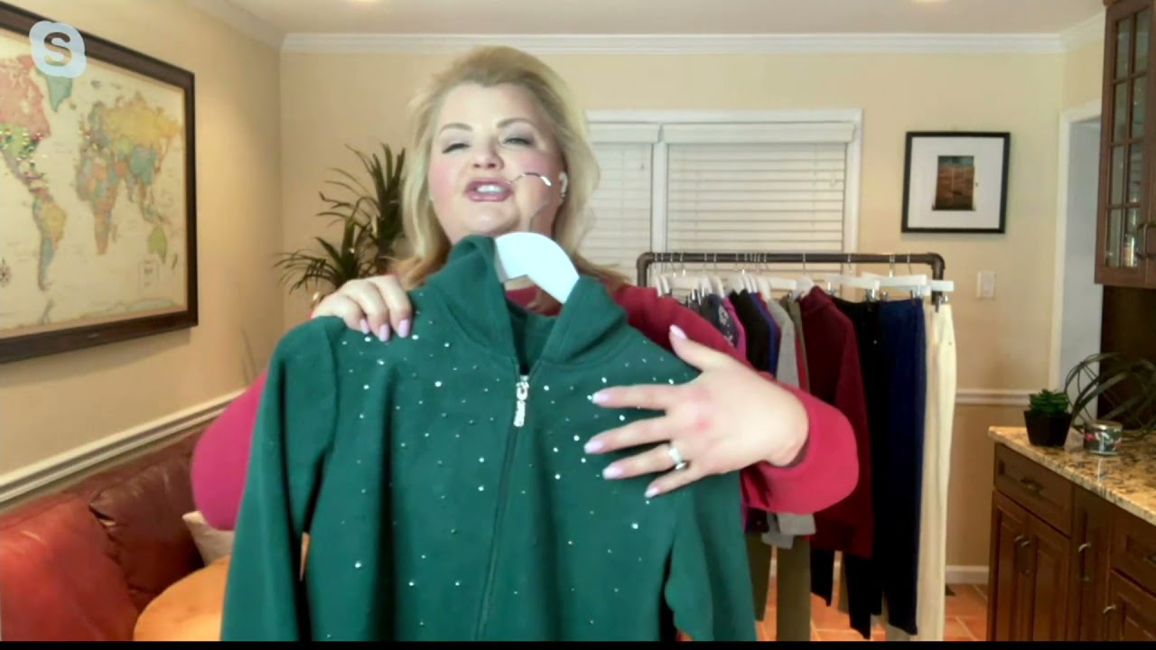 Quacker Factory Embellished Fleece Zip Front Jacket on QVC - YouTube