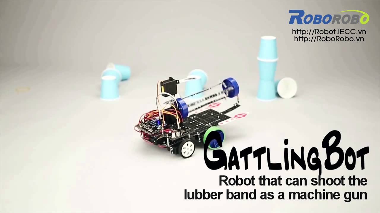 [RoboRobo Kit Level 6] GATLING BOT - YouTube
