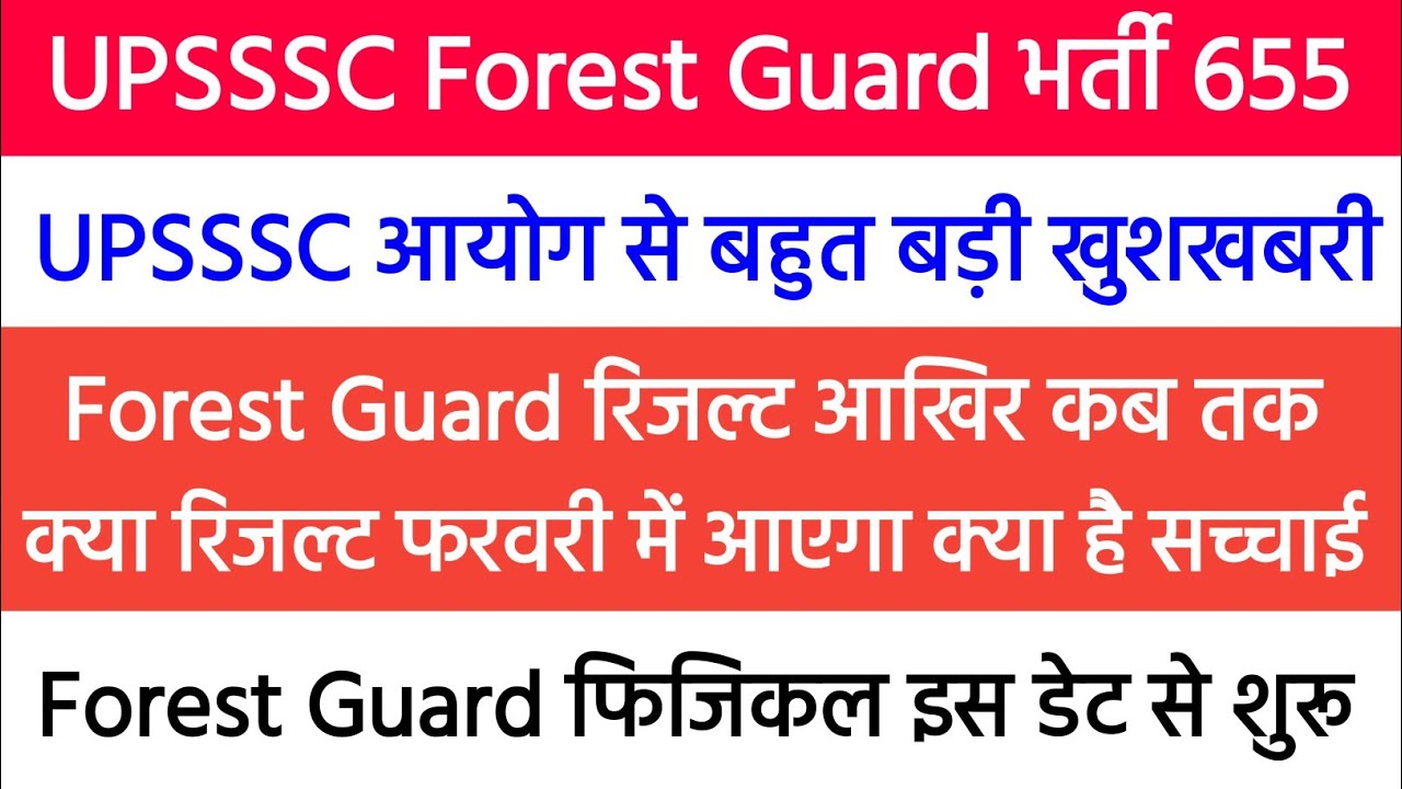 up forest guard latest news today । UP Forest Guard Cut Off 2022 । UP ...