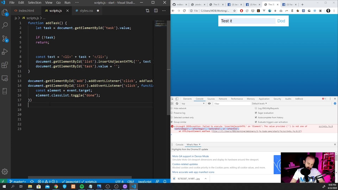 MDB Live - Budujemy aplikacje w JS - podstawy programowania JavaScript w mniej niż godzinę - YouTube