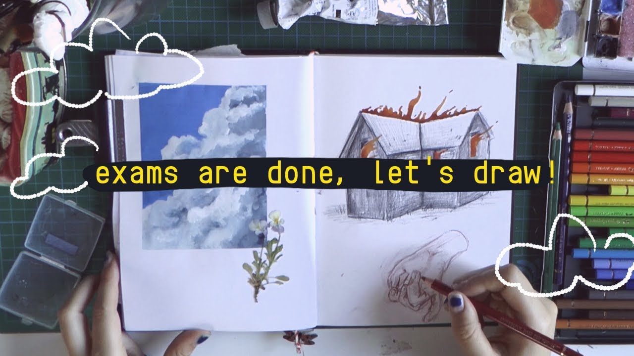 Making a sketchbook spread🖍 - YouTube