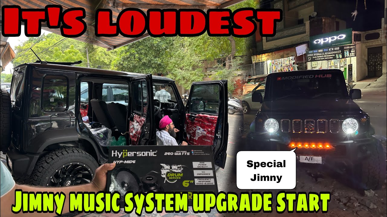 Jimny front look change | Jimny music system upgrade start | 4 inch ...