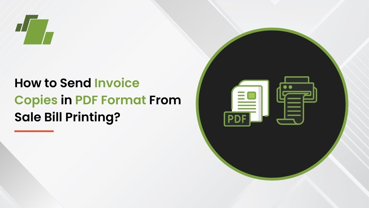 How to send Invoice copies in PDF format from Sale Bill Printing ...