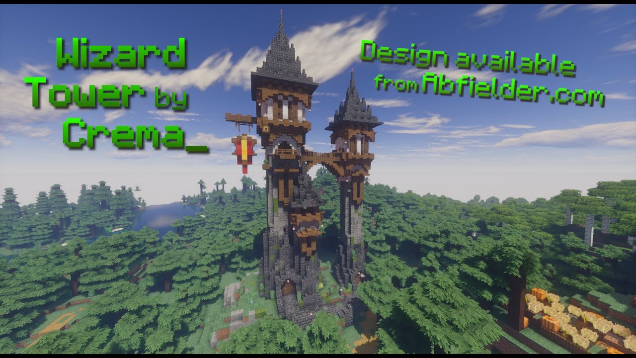 Wizard Tower by Crema #minecraftbuilds #minecraft #miencraft - YouTube